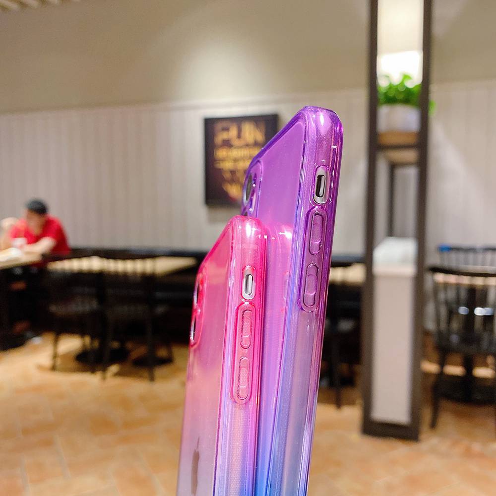 เคสโทรศัพท์มือถือ TPU ไล่โทนสี สําหรับ Oppo A3S A7 A5S A12 A31 A5 A9 ...