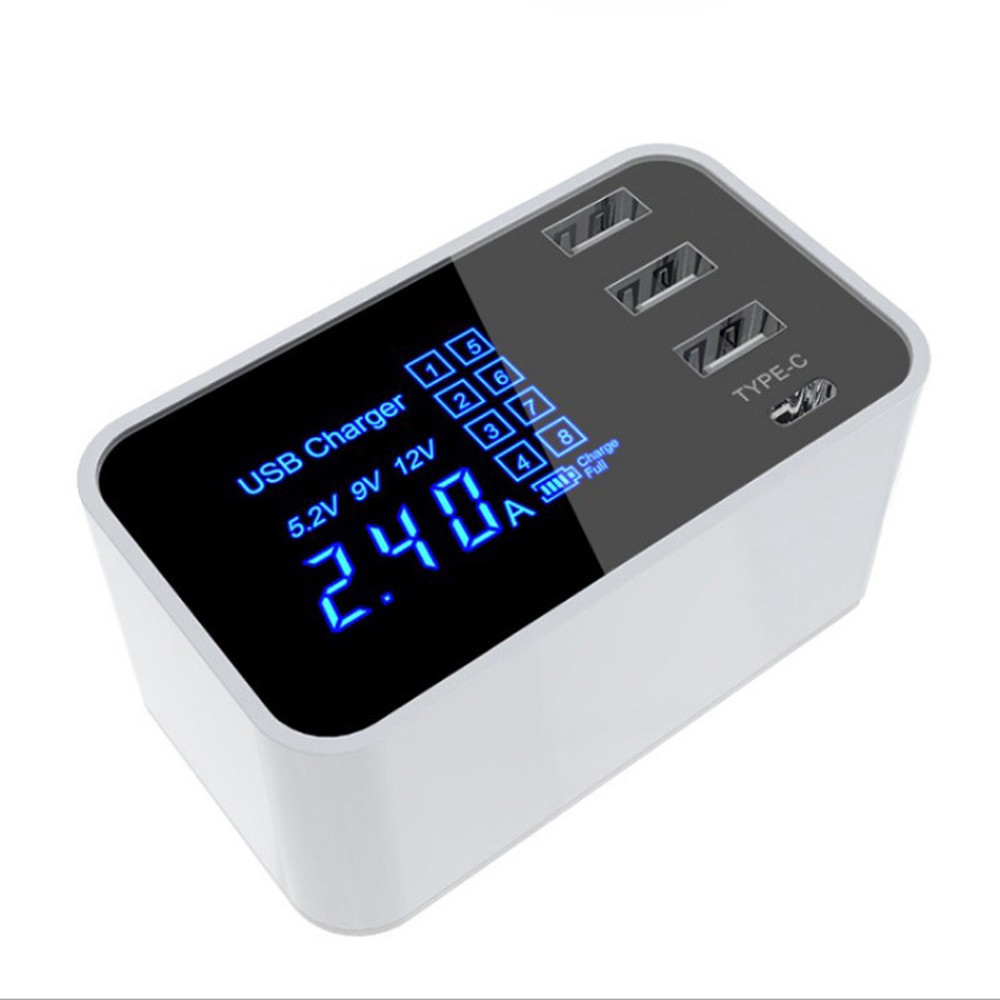 Quick Charge Type C USB Wall Charger Dock Led Display Fast Mobile Phone ...