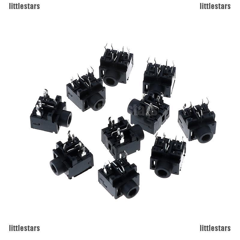 NUV 10Pcs 3.5mm female stereo audio socket headphone jack connector 5 ...