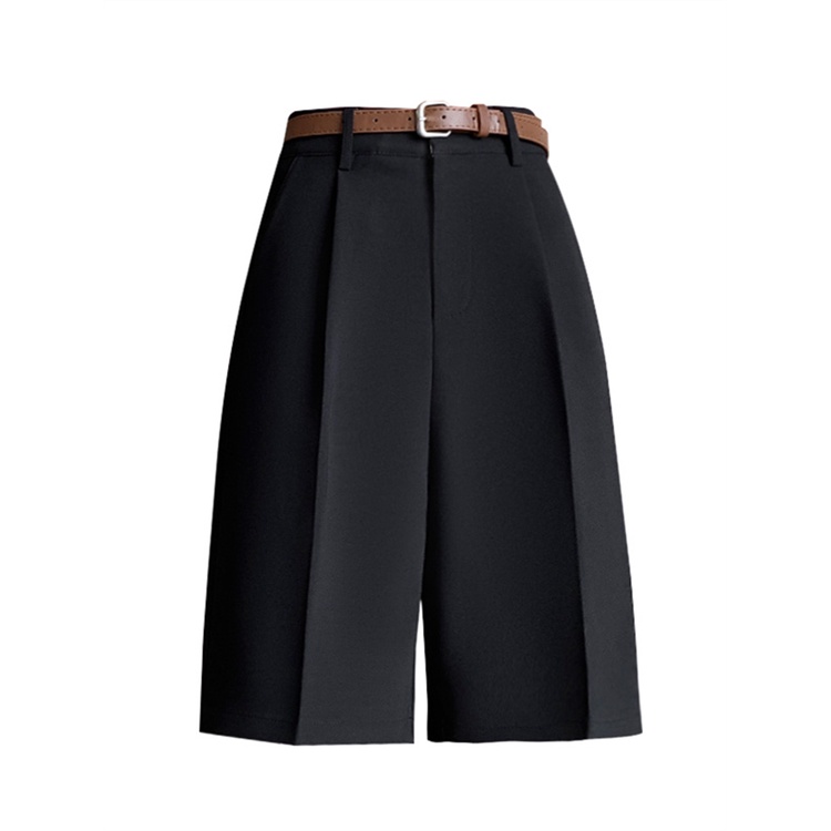 Seoulish Summer Formal Wide Leg Women39s Half Pants with Belted 2022 ...