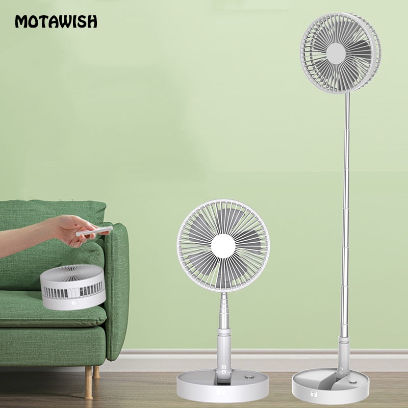MOTAWISH folding telescopic mini fan USB rechargeable floor fan for ...