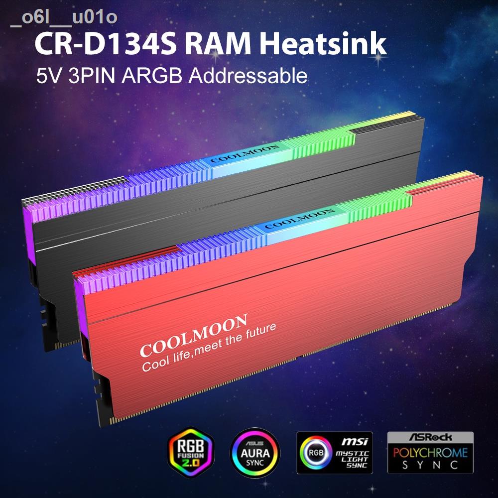 ﺴ 【Ship From Manila】COOLMOON DDR1 DDR3 DDR4 RGB RAM Cooling Heatsink 5V ...