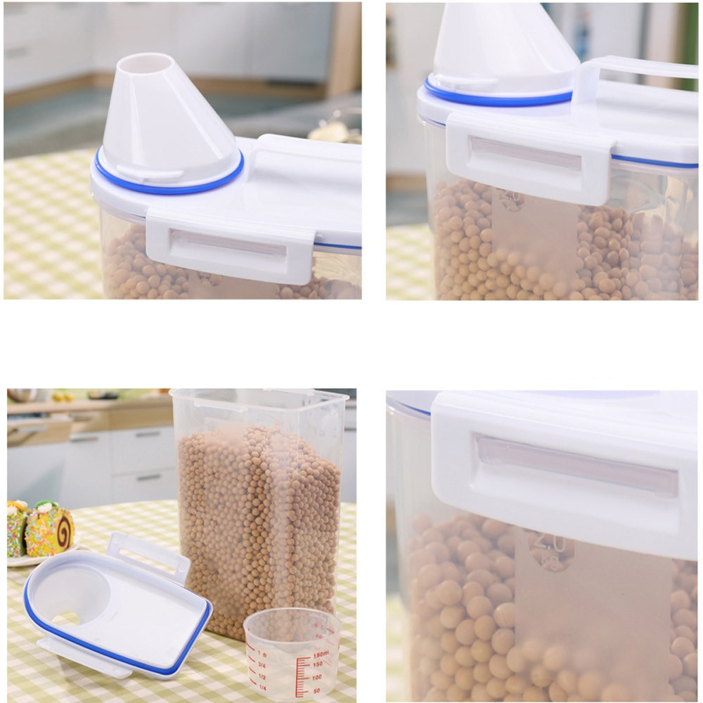 Please COD 2L Cereal Storage Box Transparent Kitchen Storage Box Flour ...