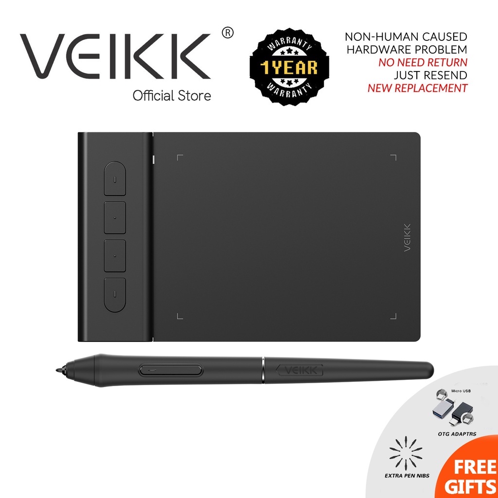 Veikk Creator Pop ปากกากราฟิก รุ่น Vk430 บางพิเศษ แบบพกพา 4X3 สำหรับ ...