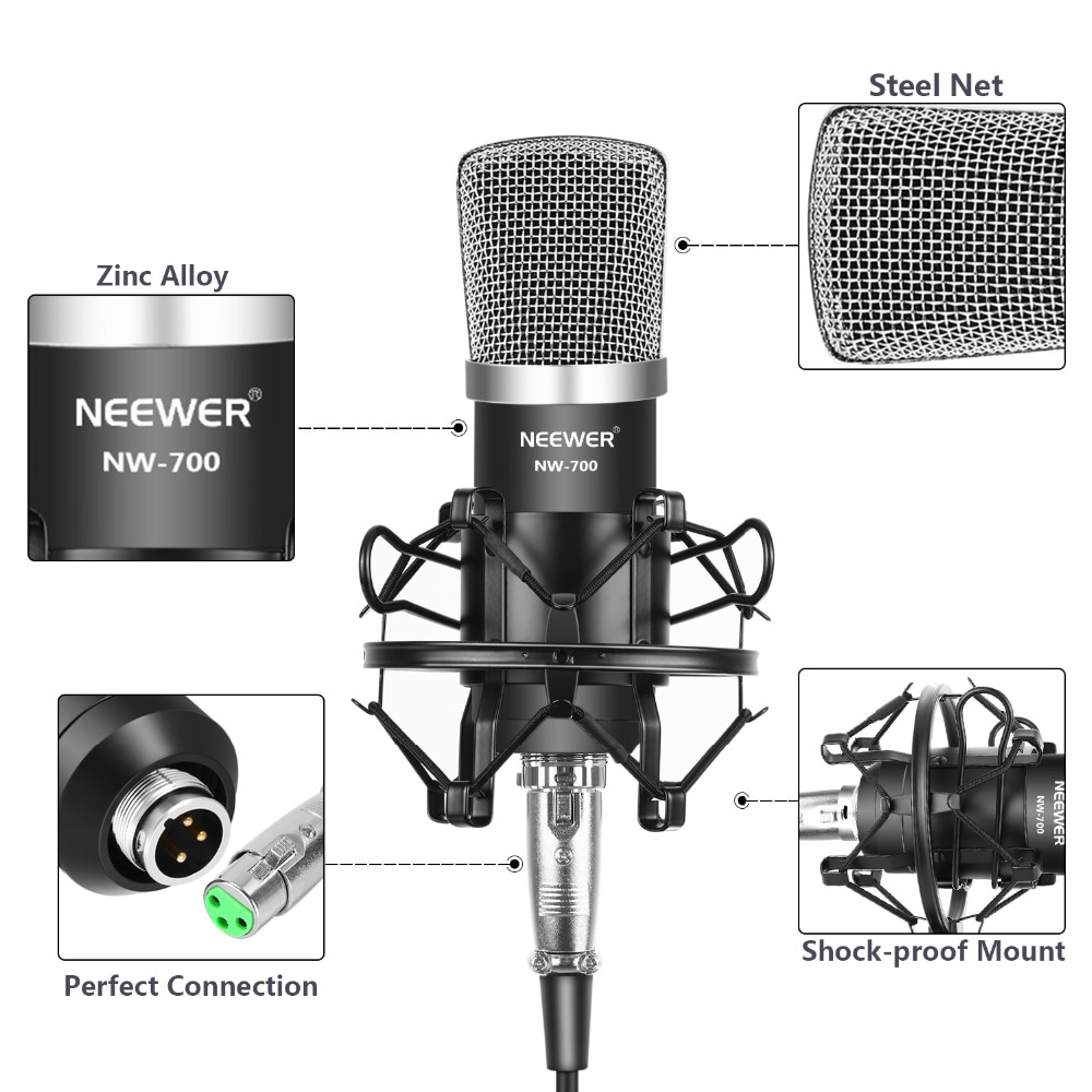 Neewer NW700 Professional Studio Music BroadcastingRecording Condenser ...