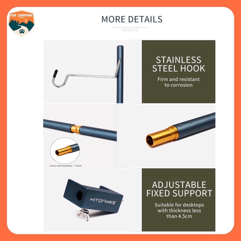 เสาแขวนตะเกียง ยี่ห้อ hitrohike ท่อโลหะผสมอลูมิเนียม JfKG ...