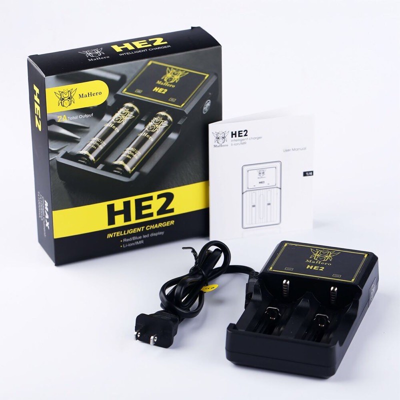 เครื่องชาร์จถ่าน IMR 18650 MaHero HE2 | Shopee Thailand