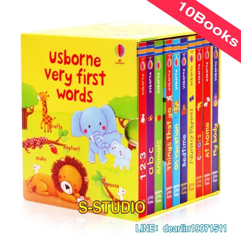 Usborne Very First Words 10books set บอร์ดบุ๊ค 10เล่ม กระดาษแข็งไม่ฉีก ...