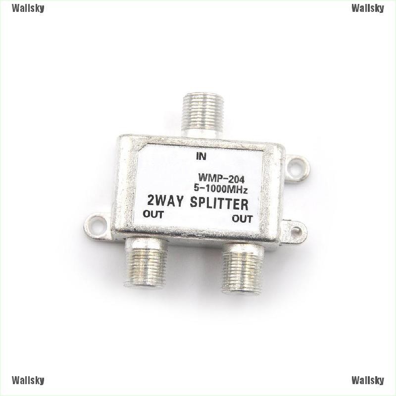 Wallsky 2 Way Splitter Signal Coaxial F Connector cable TV Switch ...