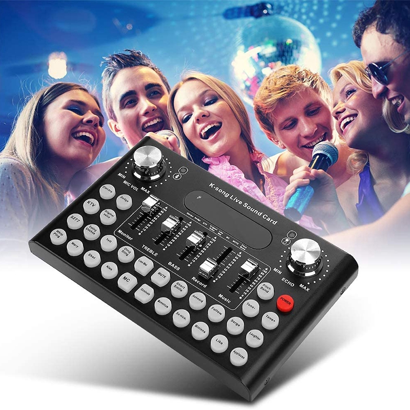 Live Sound Card F9 Universal Voice Change Audio Mixer Adapter Card with ...