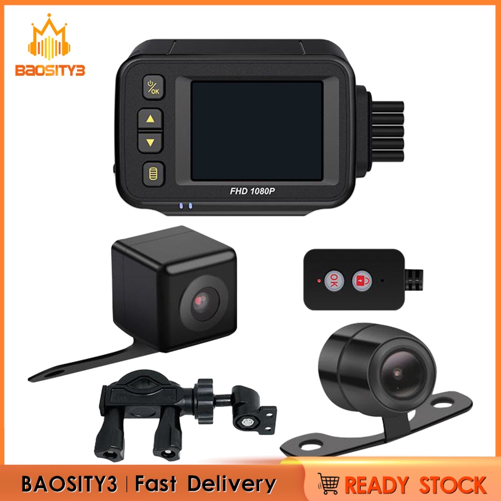 3C King 720P Motorcycle Driving Recorder Camera Dash Cam Waterproof 2 ...