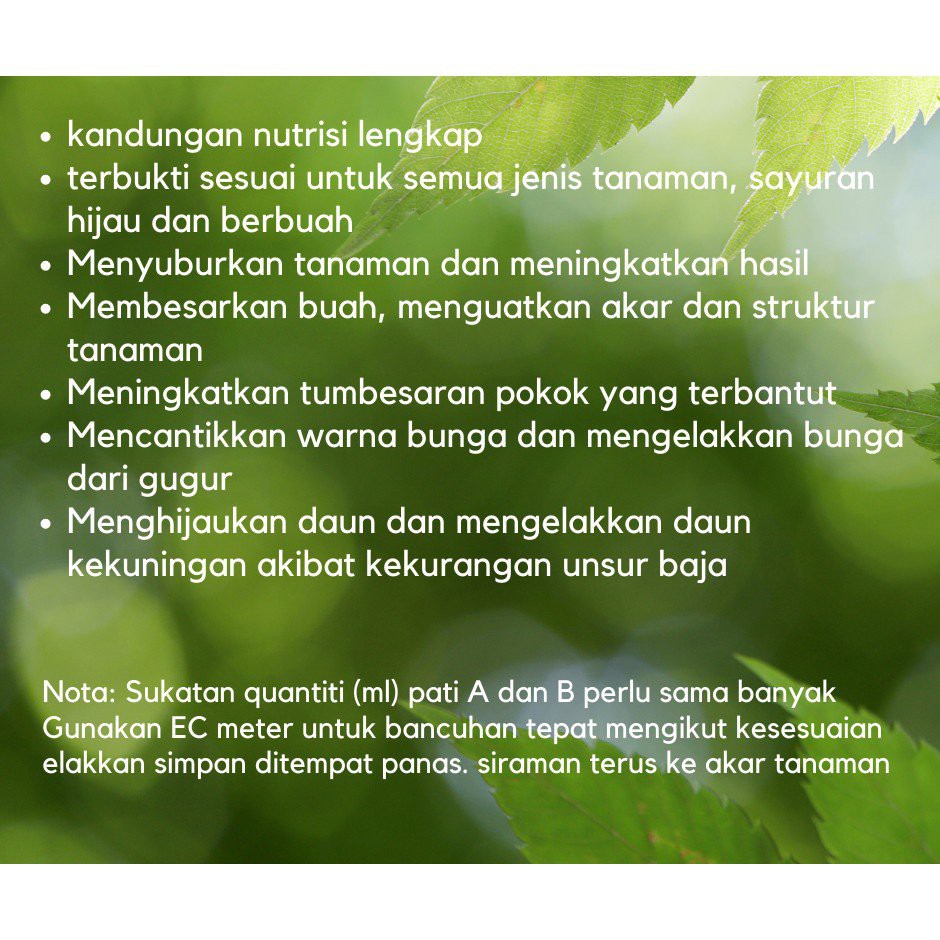 2L Baja AB extra booster Fertigasi Hidroponik&tanaman tanah Fertilizer ...