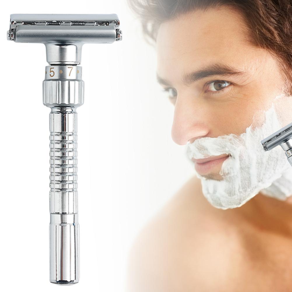 Mens Adjustable Razors Double Edge Shaving Safety Razor Blades Zinc ...