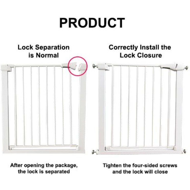 FhMH PAGAR BESI BAYI Baby Safety Gate Extra Tall Walk-Through Stair ...