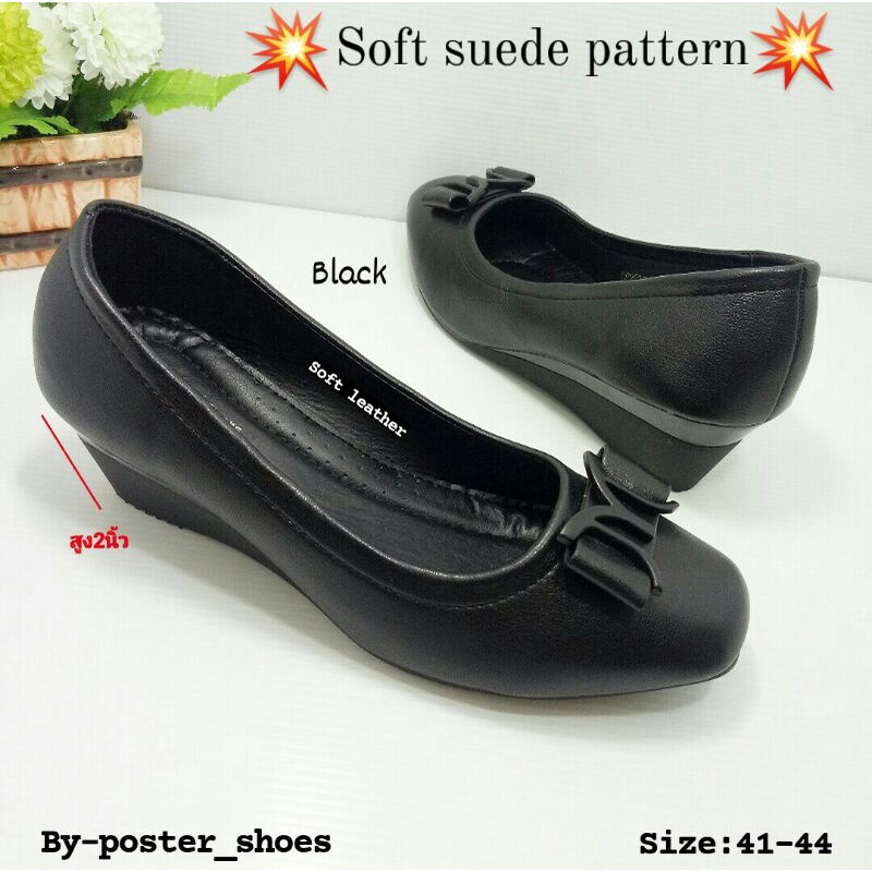 Soft suede patternคัชชูหนังนิ่มพื้นนุ่มทรงเตารีดไซส์( 41-44 ...