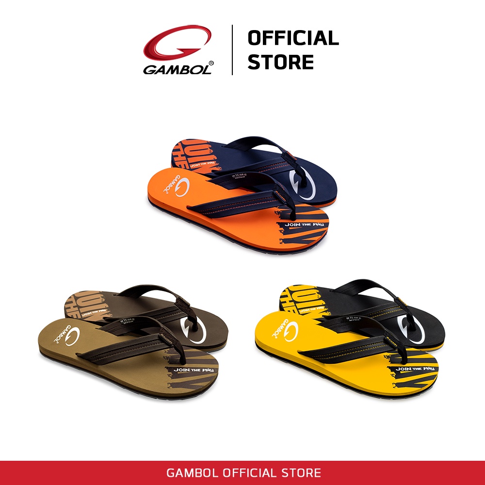 GAMBOL แกมโบล รองเท้าแตะ รองเท้าแตะหนีบ รองเท้าแตะหนีบผู้ชาย GM11399 ...