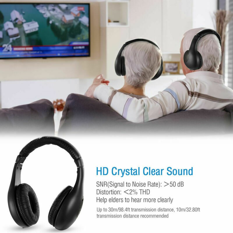 【ready stock】 5 in 1 Headset Wireless Headphone Cordless RF Mic for PC ...