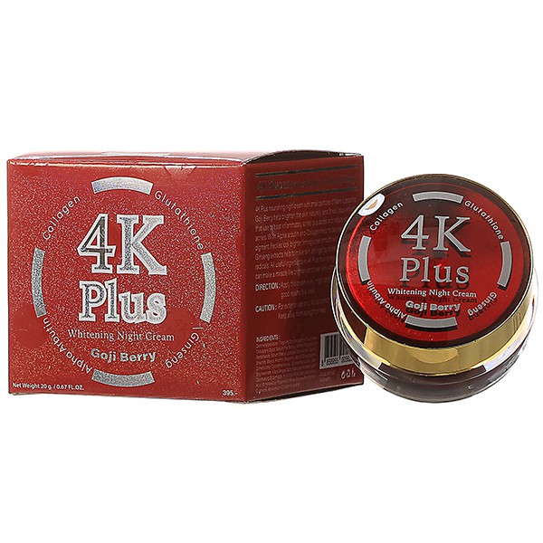 4K Berry Plus Extra Whitening Cream 20g | Shopee Thailand