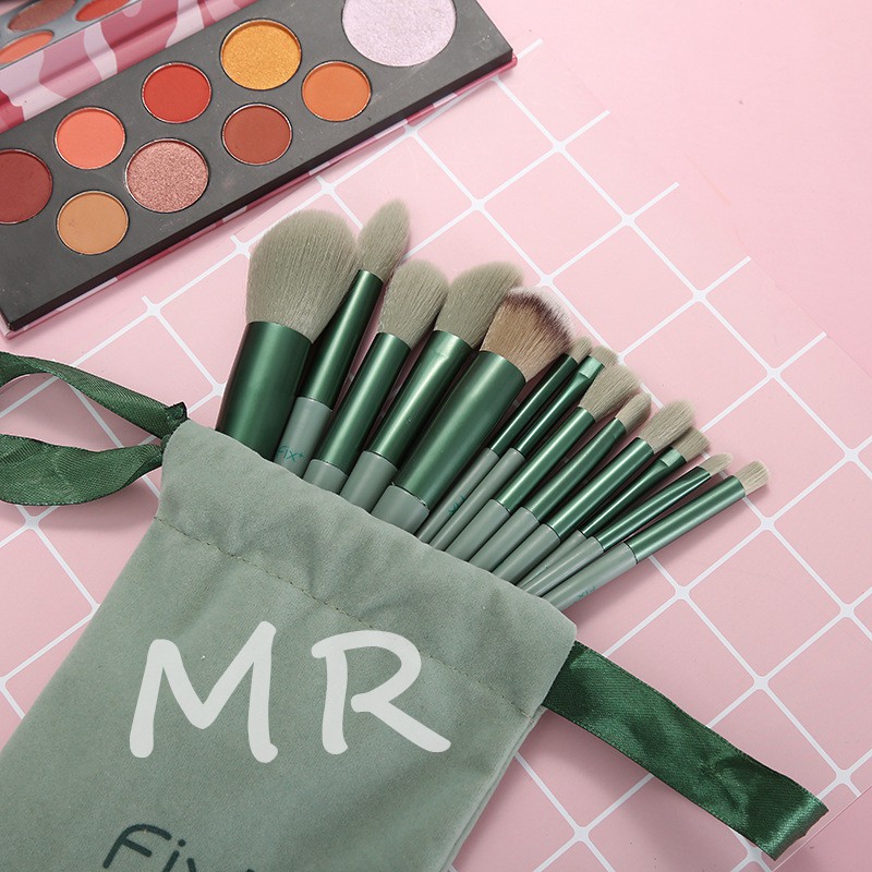 MR shopee เซ็ตแปรงแต่งหน้าFix13ชิ้นพร้อมถุงกล่อง แปรงไฮไลท์แปร แปรง ...