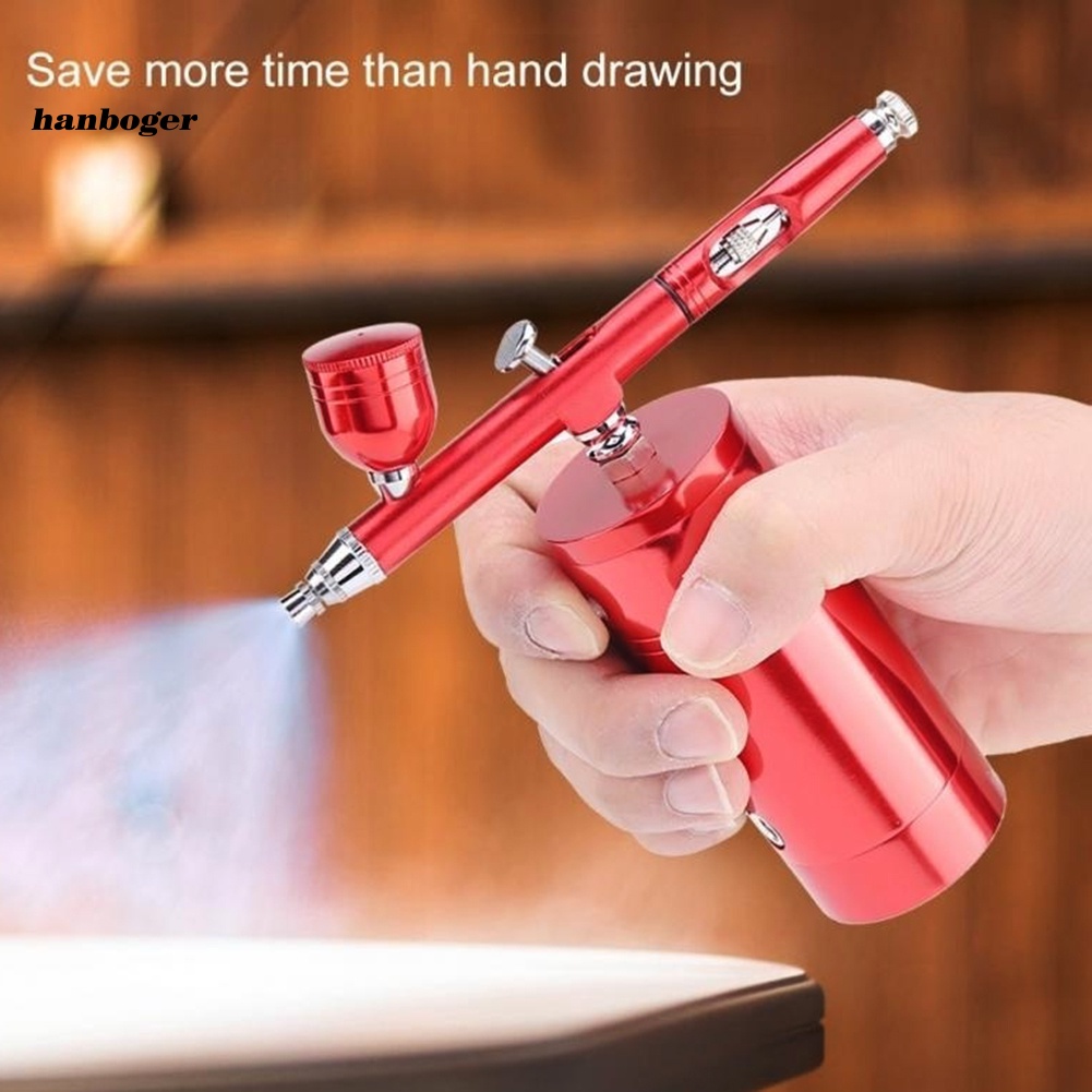 Han_ Portable Handheld USB Charging Nail Art 0.3mm Air Compressor Spray ...