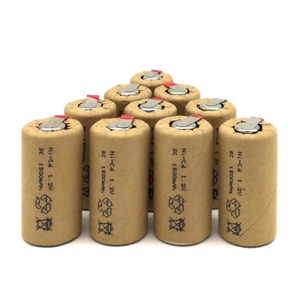 แบตเตอรี่ชาร์จNi-CD 1.2V SC1500mAh Sub C high power 10C rechargeable battery for Walkie talkie ...