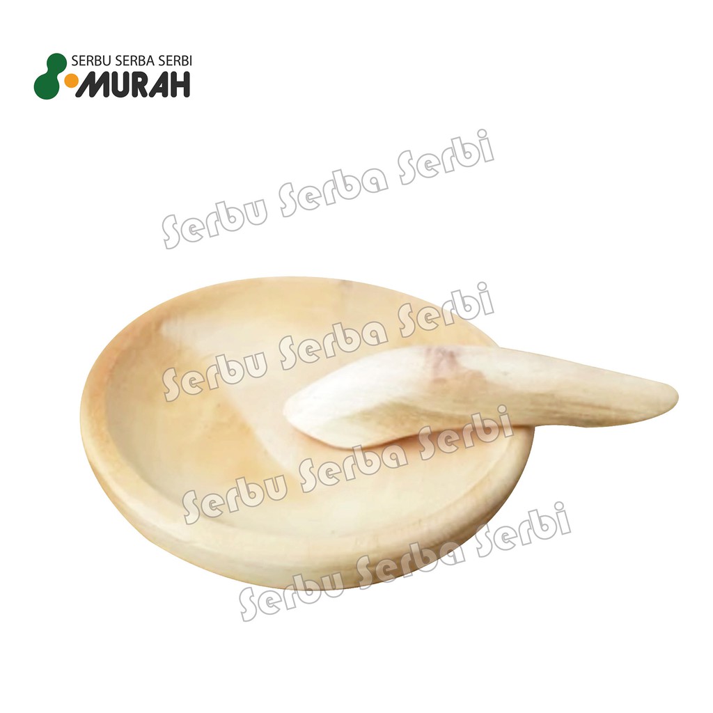 Serbu ราคาถูก - Cobek Wood Ulekan (ไม่มีสี) ขนาดเล็ก ...