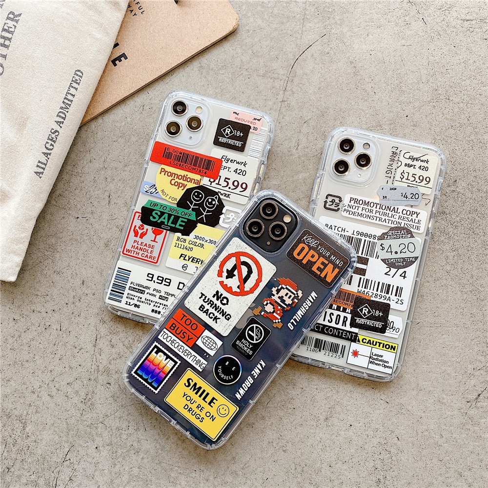 iPhone 13 Pro Max SE 2020 Vintage Label tpu Case iPhone 12 11 XS MAX 78 ...
