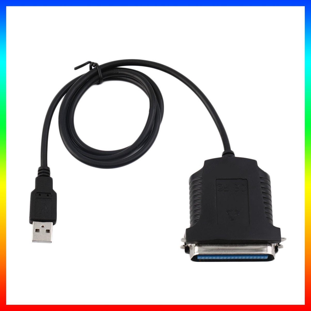 ใหม่ อะแดปเตอร์สายเคเบิล USB เป็นพอร์ตขนาน LPT1 36 Pins IEEE 1284 ...