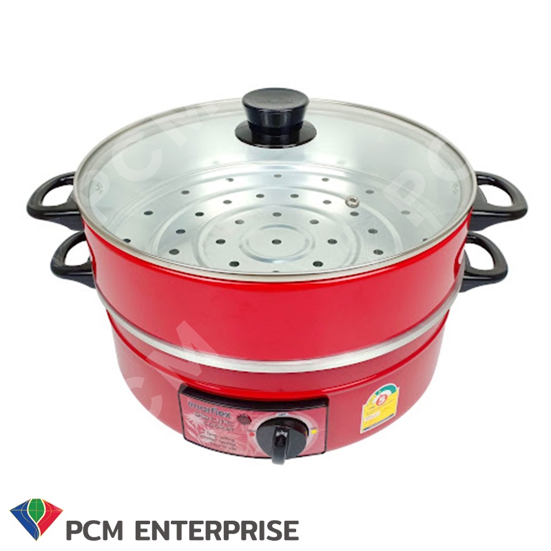 Imarflex [PCM] กะทะไฟฟ้า กระทะไฟฟ้าเอนกประสงค์ 3 ชั้น 3 ลิตร รุ่น MP-18 - pcmenterprise - ThaiPick