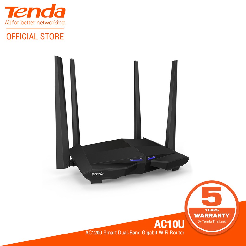 ┇Tenda AC10U Router / AC1200 Smart Dual-Band Gigabit WiFi Router | Shopee Thailand