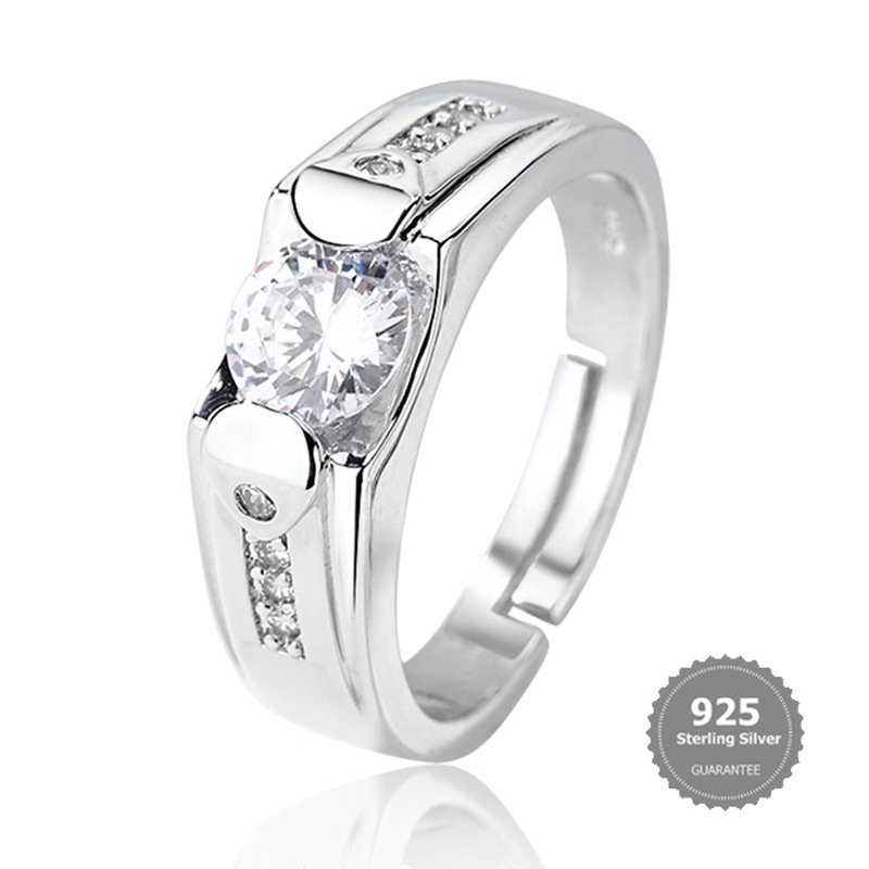 แหวนเงิน เกรด S925 ฝังเพทาย AAA หรูหรา แฟชั่นคู่รัก - ajewelry.th - ThaiPick