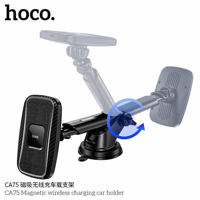 Hoco CA75 ที่ตั้งมือถือในรถยนต์ชาร์จไร้สาย ติดคอนโซลและช่อแอร์ได้ ของแท้ - powersmile.official ...