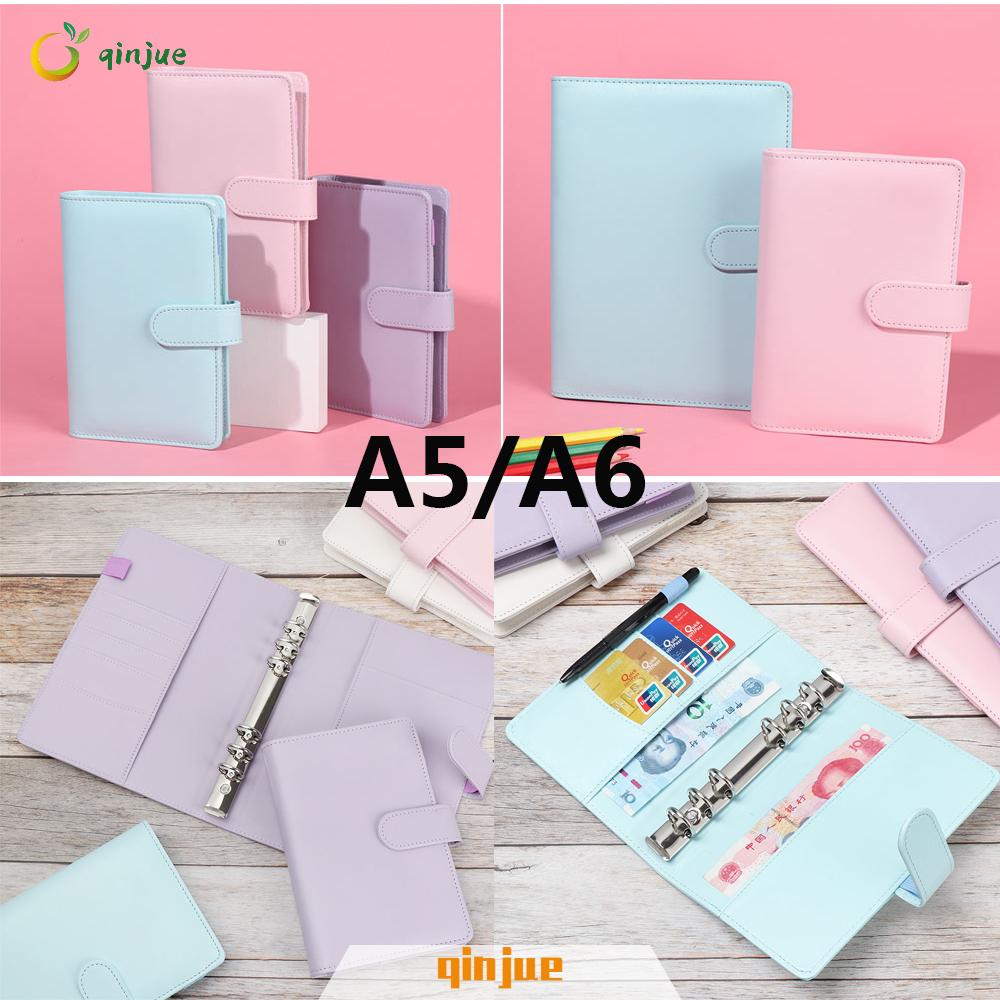 Qinjue A6 A5 โฟลเดอร์โน๊ตบุ๊คพร้อมหัวเข็มขัดหนัง Pu หลากสี - qinjue1.th - ThaiPick