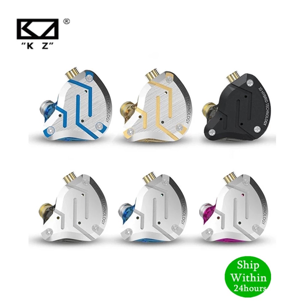 Kz ZS10 Pro หูฟังไฮบริด 4BA1DD 10 ไดรเวอร์ HIFI เบส หูฟังอินเอียร์ ...
