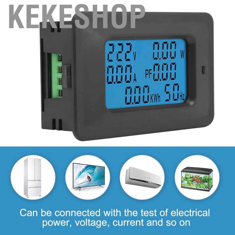 Kekeshop Digital AC Meter Voltage 110V-250V Current 20A Power Factor ...