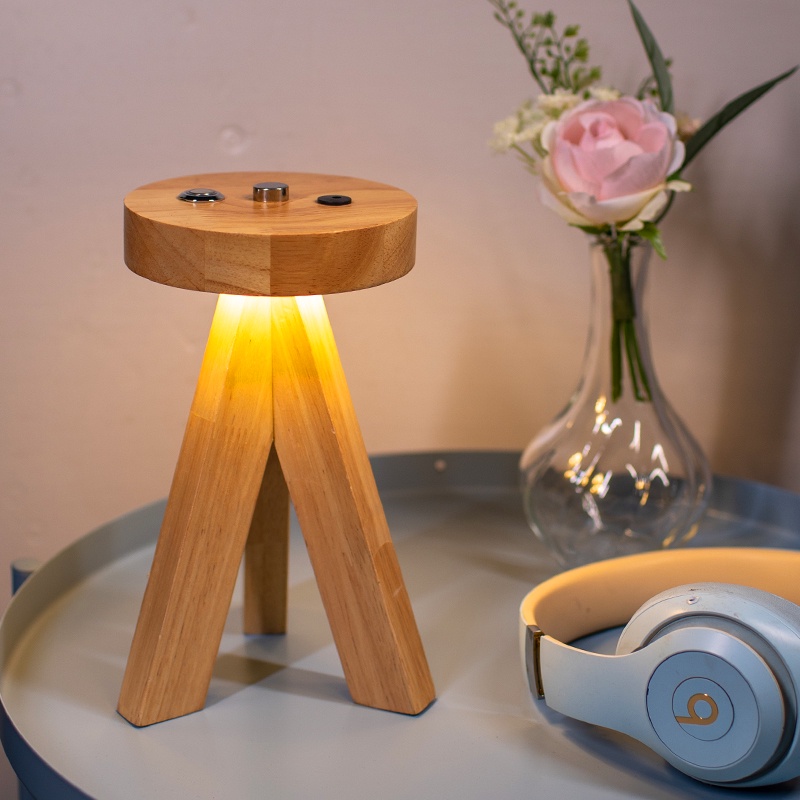 led rechargeable bar table lamp creative wood lamp desktop atmosphere ...