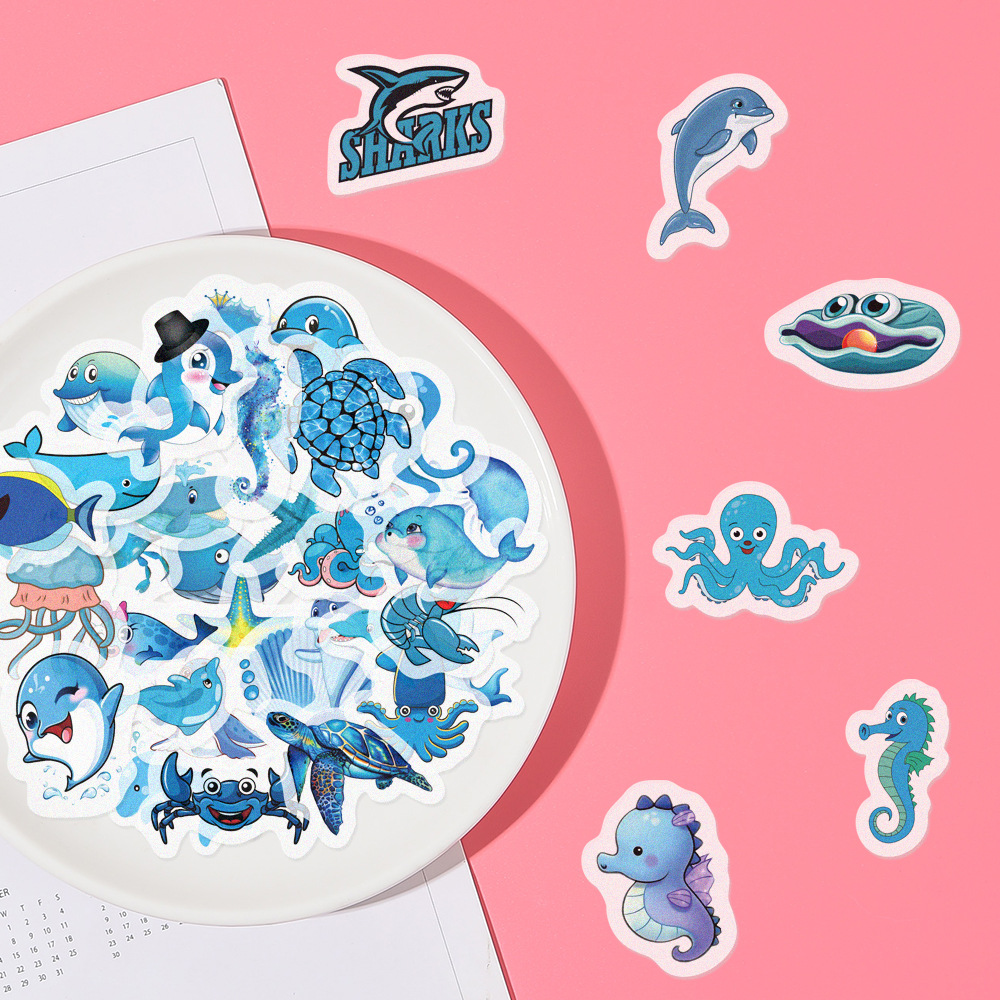 40Pcs Do not repeat blue ocean hand account stickers for DIY decoration ...