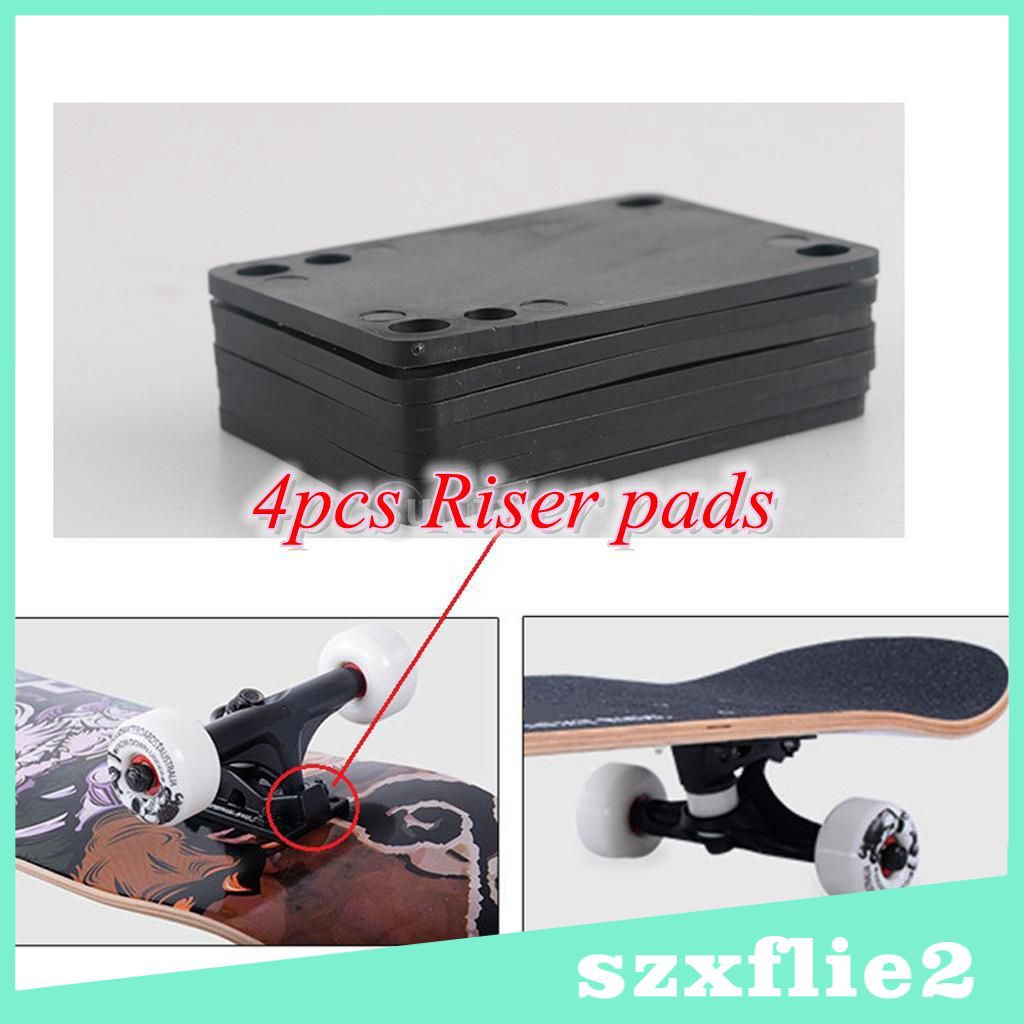 Hot sale 4PCS Skateboard Riser Pads Longboard Shockpads Longboards ...