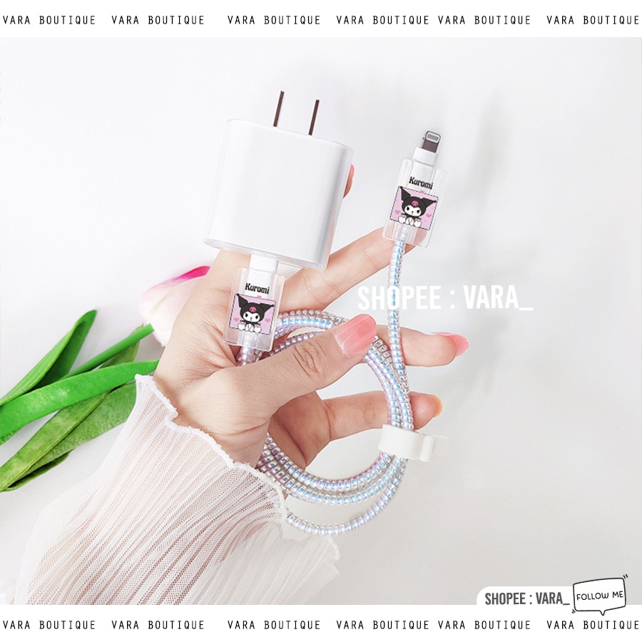 พร้อมส่ง ตัวถนอมสายชาร์จ อะคริลิค TPUใส ราคาต่อชิ้น ลายการ์ตูน กันสายหัก USB Cable Bite - vara ...