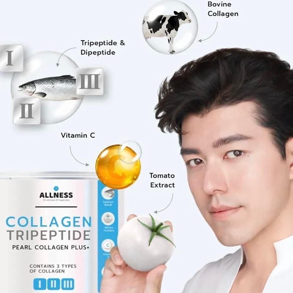 Allness Collagen Tripeptide Pearl Collagen Plus 100000mg ผลิตภัณฑ์เสริมอาหารคอลลาเจนแบบผงช่วย ...