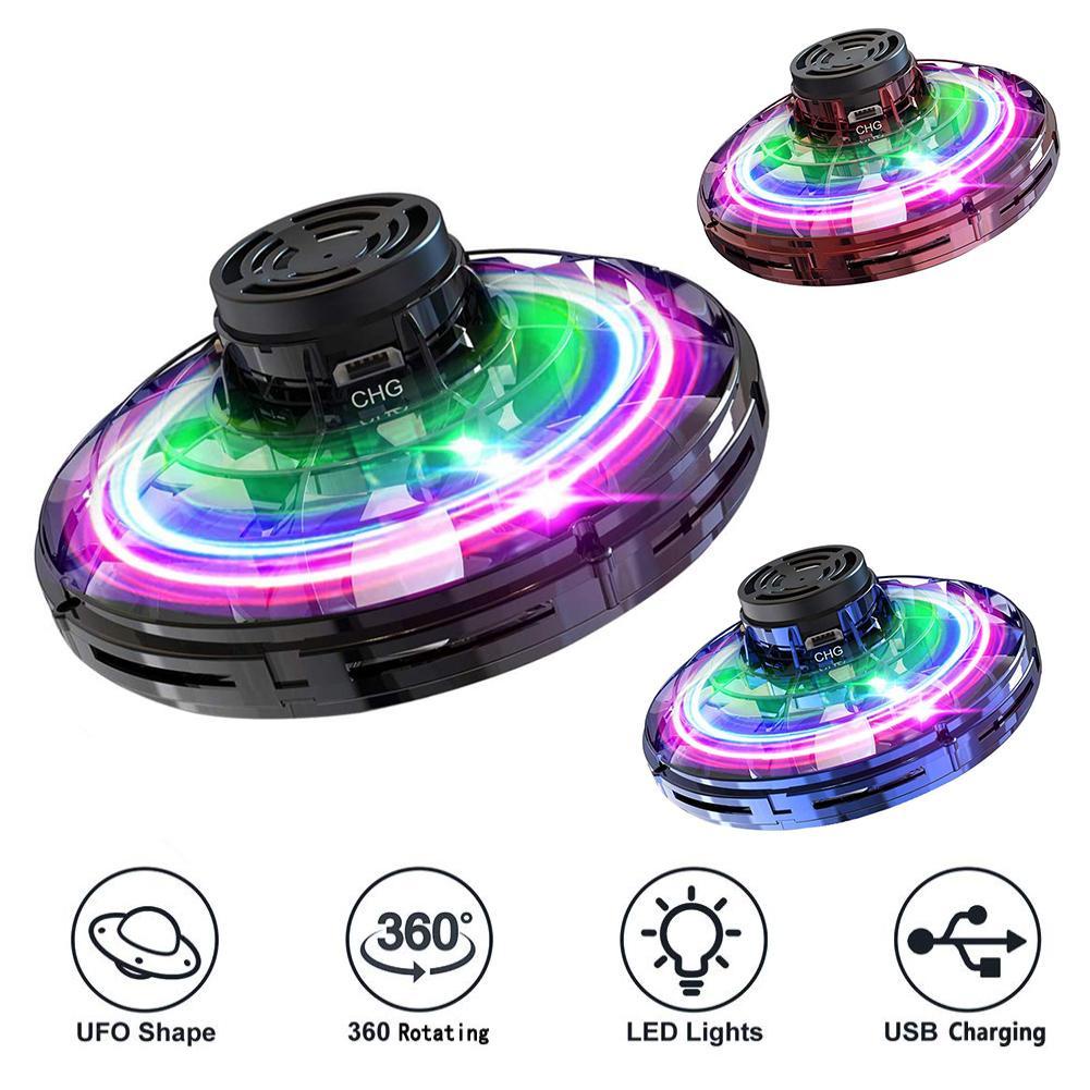 FLYNOVA Black Hand Operated Drones,Magic UFO Flying Orb Ball Toy With ...