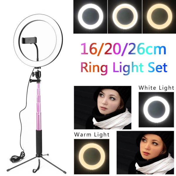 3 in 1 LED Ring Light Photo Studio Light Photography Dimmable Video for ...