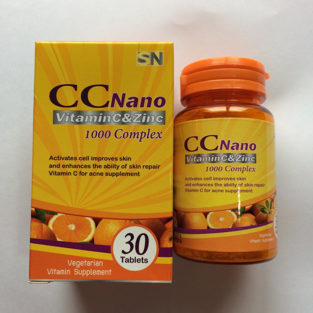 CC nano Vitamin C & Zinc วิตามินซี 1000 MG 30 เม็ด | Shopee Thailand