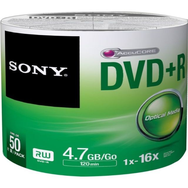 SONY DVD+R 4.7GB /120 min แพค 50 แผ่น | Shopee Thailand