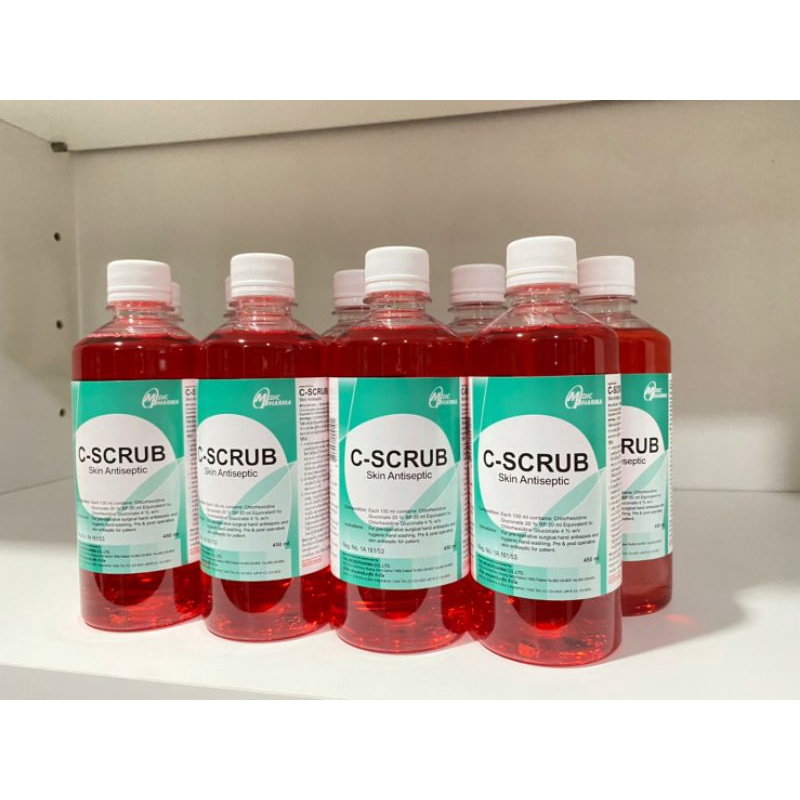 C-Scrub skin Antiseptic น้ำยฆ่าเชื้อโรค ใช้ล้างมือทำความสะอาดร่างกาย ...