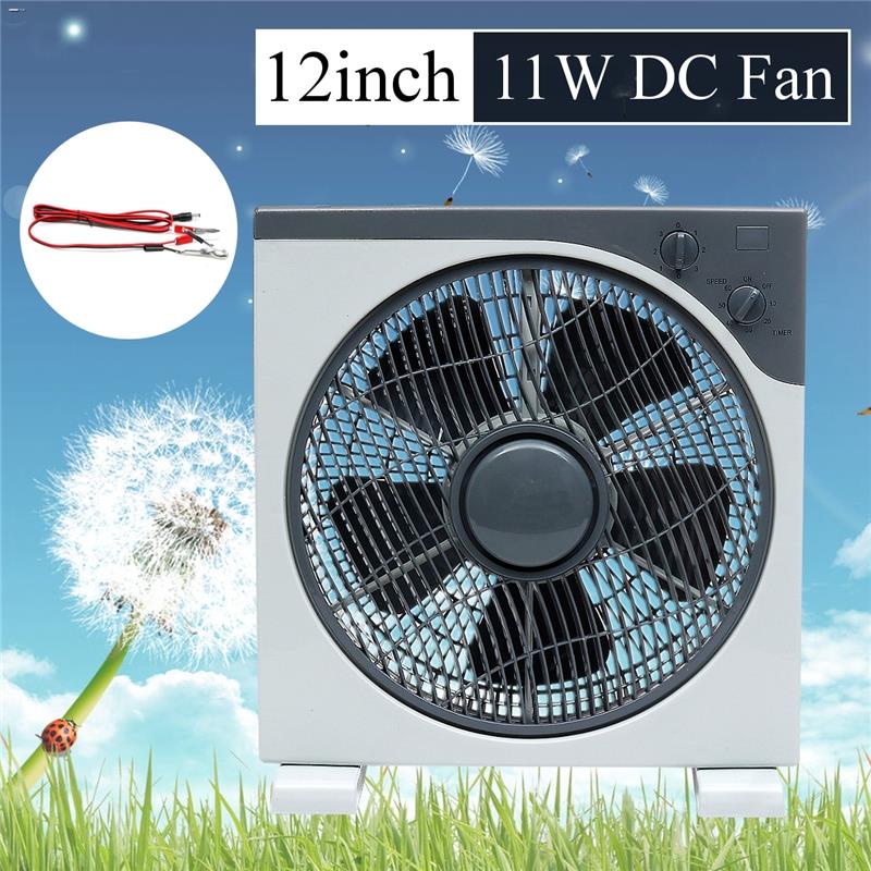 ஐ12Inch 11W DC12V Fan 3-Speed Adjustment 60 Minute Timer Silent ...