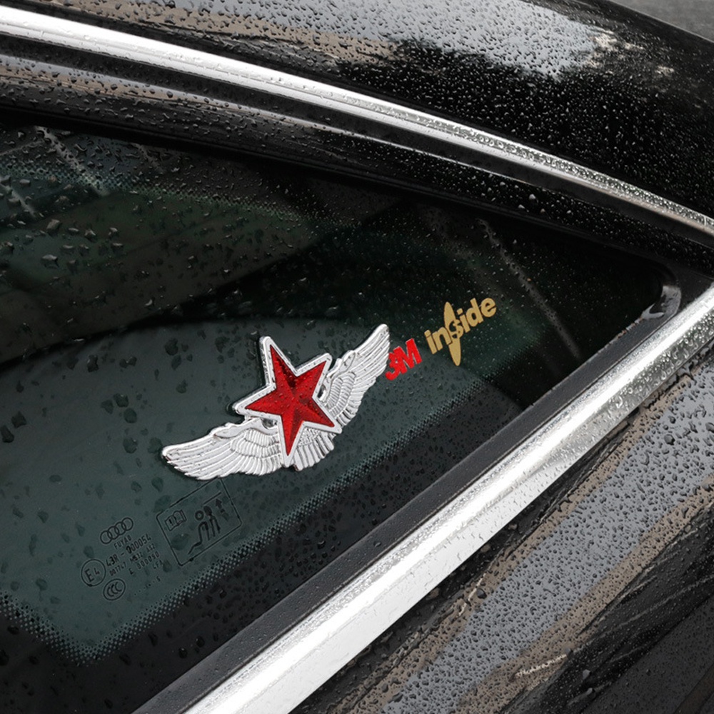 DSYCAR 3D Metal Star Car Emblem Sticker Chrome Auto Badge Sticker ...
