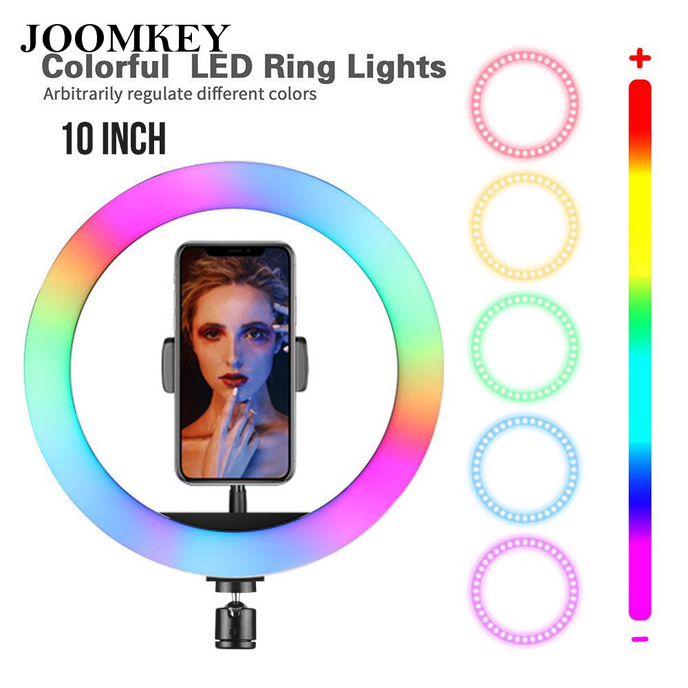 joomkey LED Ring Light Colorful USB Lamp 10 inch/26cm With Phone Clip ...