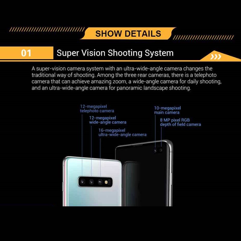 สำหรับ Samsung Galaxy S10 Galaxy S10 Plus G975U รุ่นโทรศัพท์มือถือ 6.4 ...