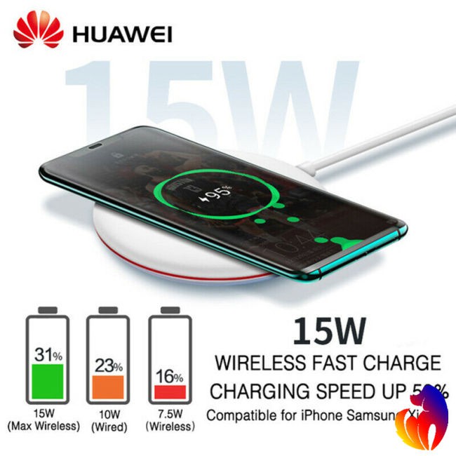 Huawei Fast Qi Wireless Charger Charging Pad 15W for Mate20 Pro RS iPhone - blackhole0.th - ThaiPick